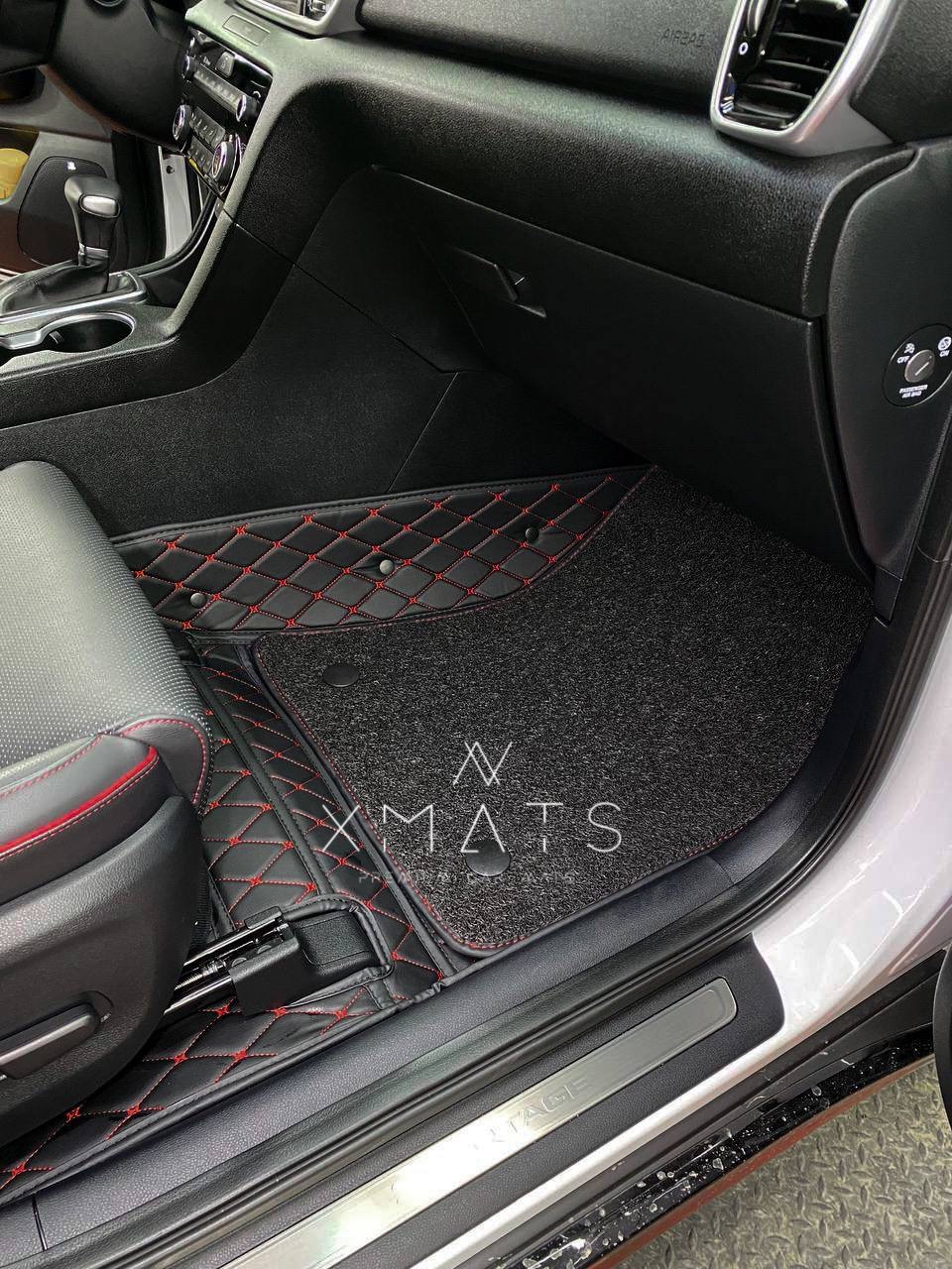 Коврики в салон из экокожи для KIA Sportage (QL) GT-Line. 3D коврики в ...