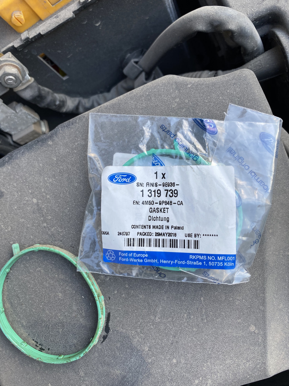 1319739 ПРОКЛАДКА ДРОССЕЛЬНОЙ ЗАСЛОНКИ /GASKET Ford | Запчасти на DRIVE2