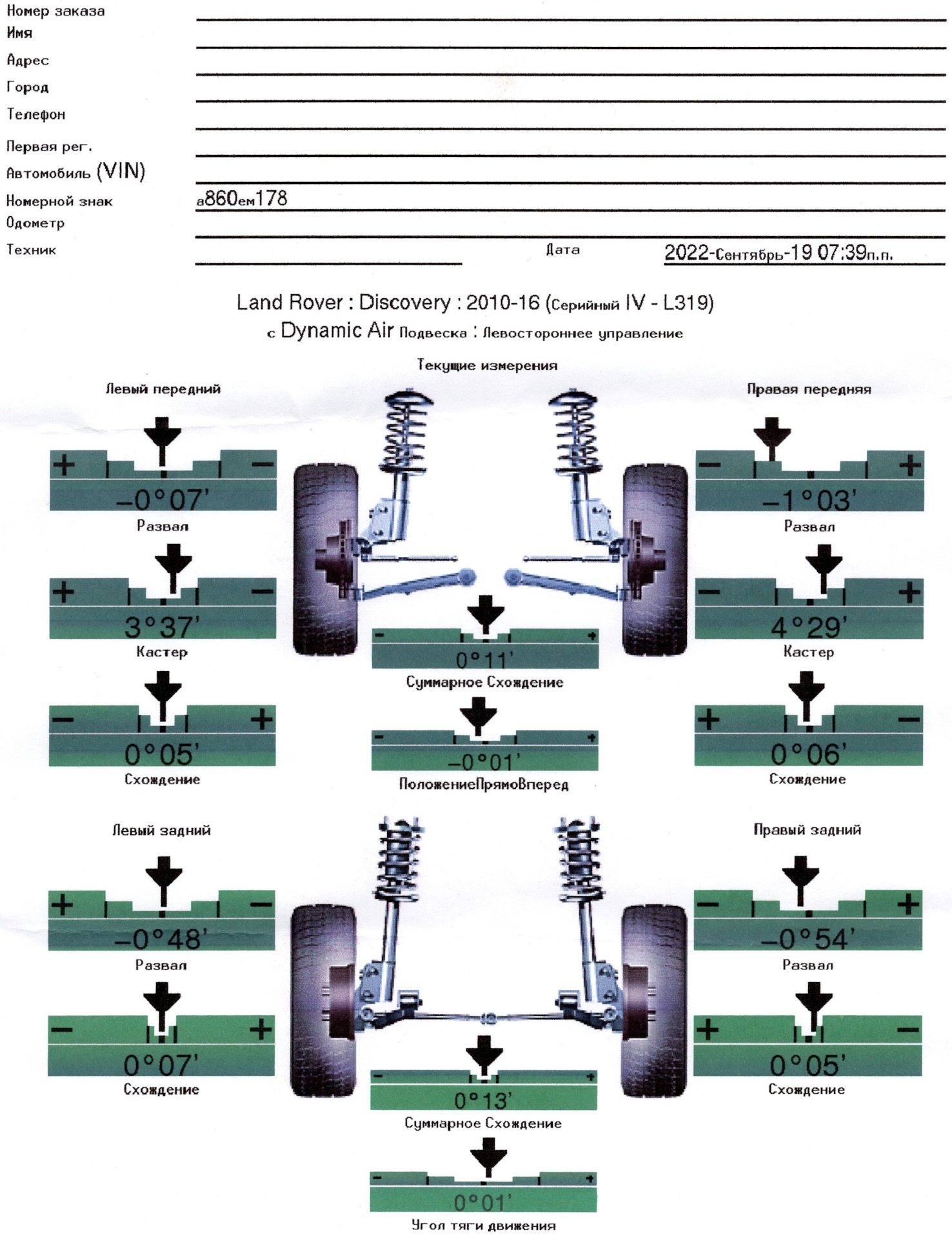 Suspension (front & rear) — Land Rover Discovery IV, 3 л, 2010 года ...