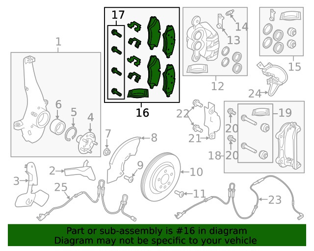 LR110409 КОМПЛЕКТ ТОРМ. КОЛОДОК СУППОРТА Jaguar Land Rover | Запчасти ...