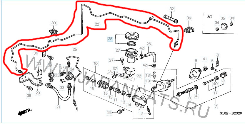 90651538000 Шланг тормозной Honda | Запчасти на DRIVE2
