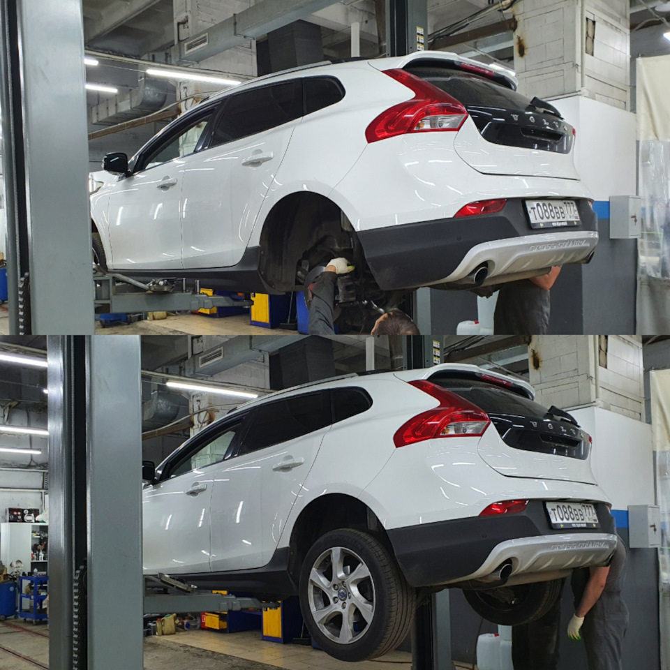 Замена задних тормозных колодок на Volvo V40 Cross Country #SwedShaker ...