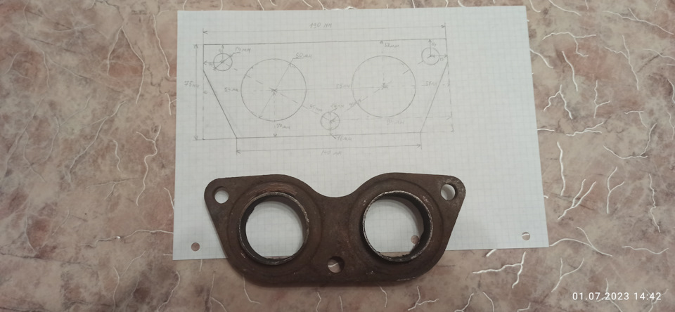 1g-fe beams чертежи фланцев выпускного коллектора + фланец штанов ...