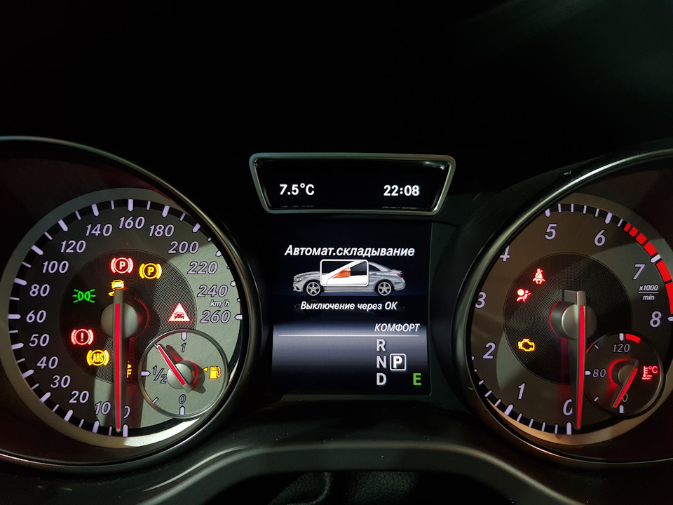 Code 500 — Электроскладывание зеркал + подсветка околодверного ...