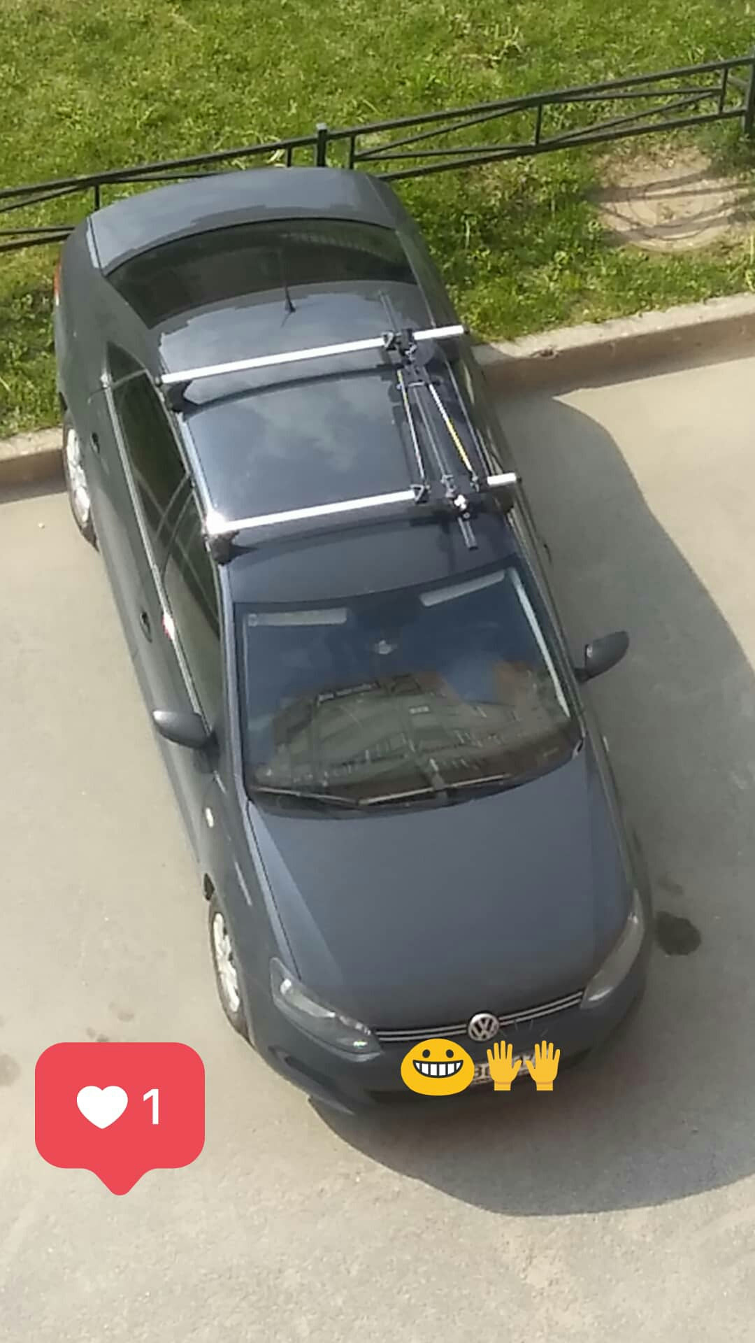 Багажник на крышу. — Volkswagen Polo Sedan, 1,6 л., 2015 года ...
