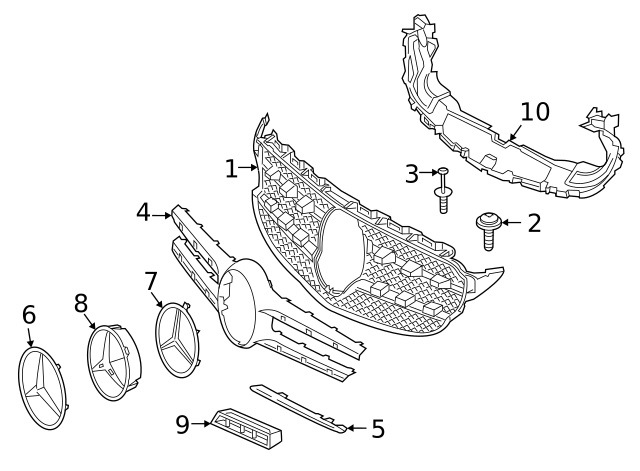 A20588805609040 Опора решетки радиатора Mercedes | Запчасти на DRIVE2