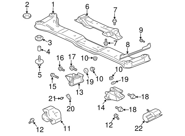 MR448194 ПОДУШКА ДВИГАТЕЛЯ ЗАДНЯЯ PAJERO/MONTERO (V65W, V73W, V75W ...