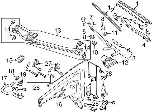7L0955601B Трапеция стеклоочистителей VAG | Запчасти на DRIVE2