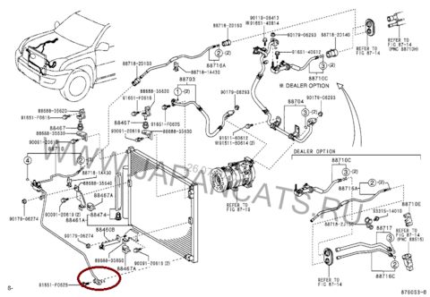 887182D140 Фиксатор трубки — 887182d140 TOYOTA LEXUS | Запчасти на DRIVE2