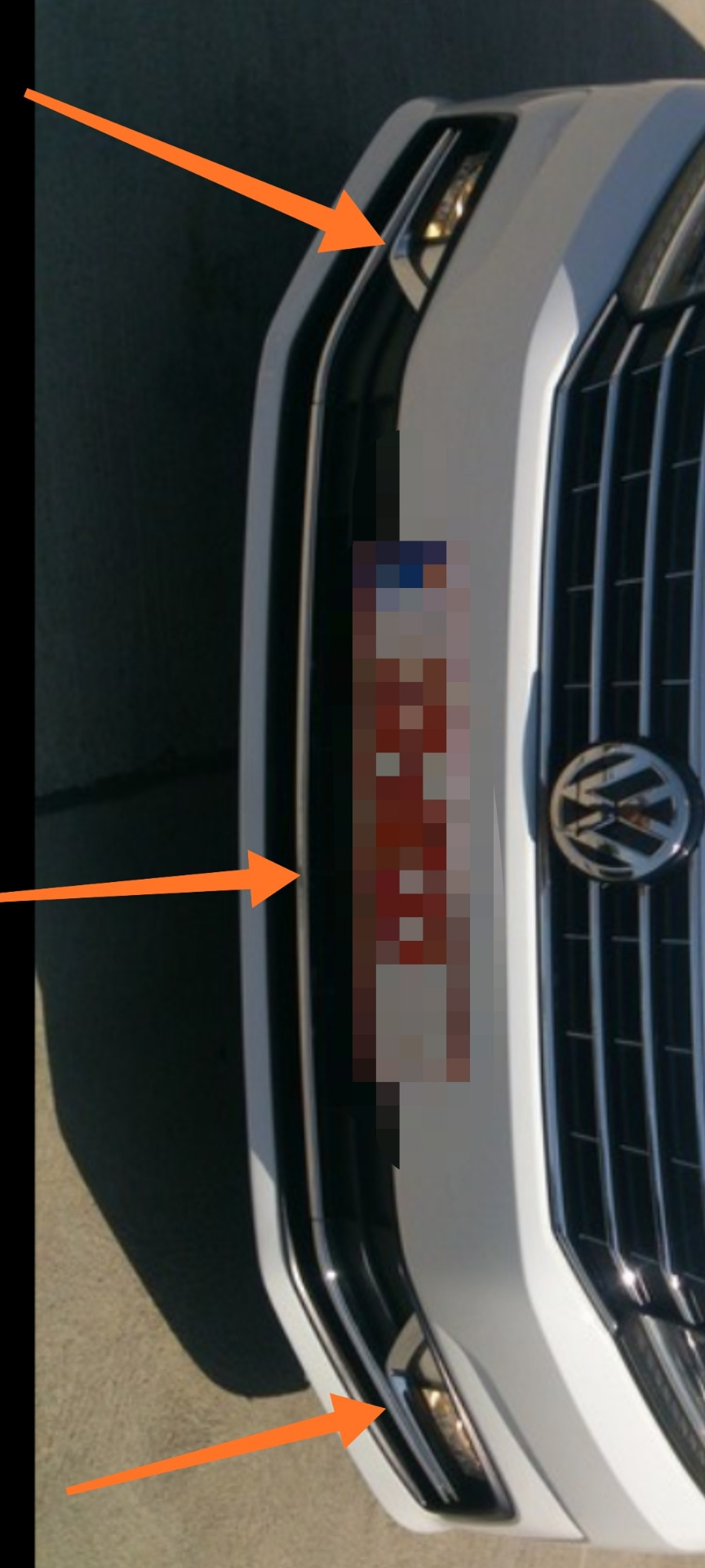 Хром переднего бампера, как снять? — Volkswagen Passat US, 1,8 л, 2016 ...