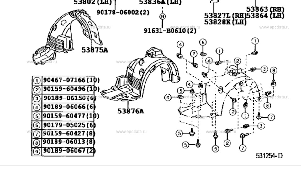 9015960477 КЛИПСА КРЕПЕЖНАЯ 863 TOYOTA LEXUS | Запчасти на DRIVE2