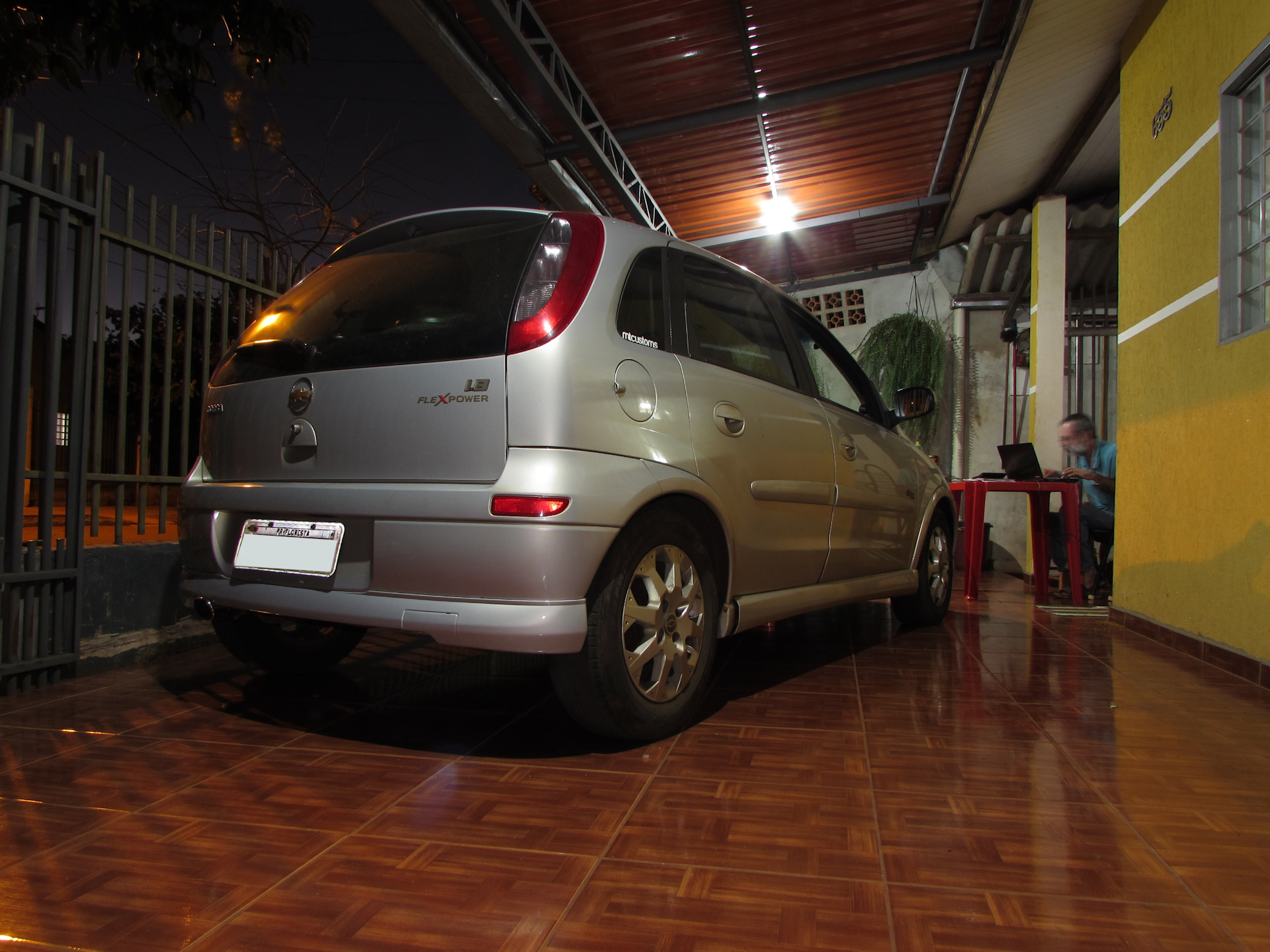 Front bumper painted and rear lip installed — Opel Corsa C, 1,8 л, 2005 ...