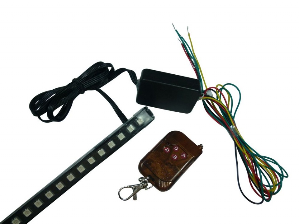 7-Color RGB LED Scanner Strip Accent Lighting Kit w/ Remote Pt1 ...