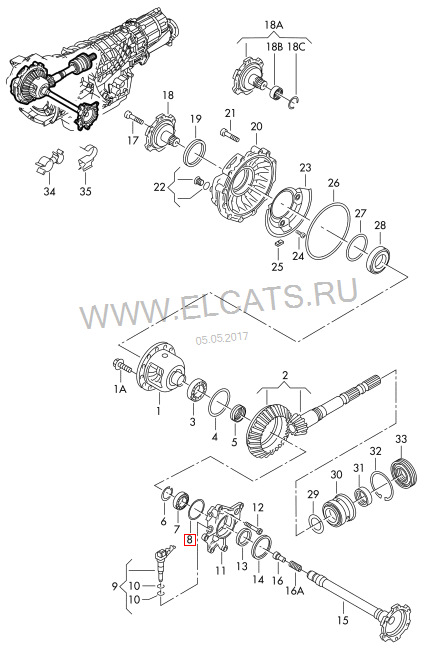 01V409133 САЛЬНИК ПРИВОДА АКПП ЛЕВ./DICHTRING VAG | Запчасти на DRIVE2