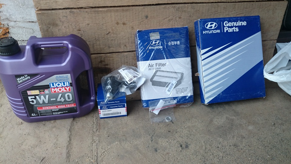 Замена масла и фильтров — Hyundai Accent (2G), 1,5 л, 2006 года ...