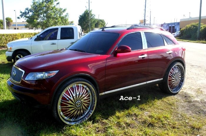 DUB spin — Infiniti FX (1G), 4,5 л, 2004 года | колёсные диски | DRIVE2