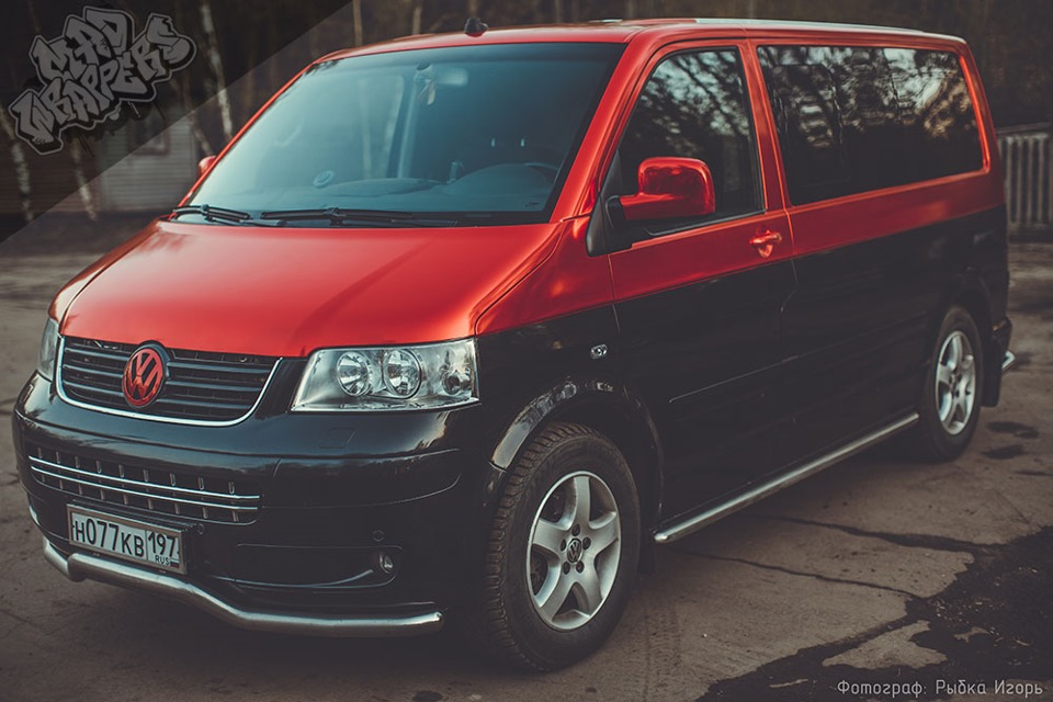 Volkswagen Multivan Red Chrome part 2 — MadWrappers на DRIVE2