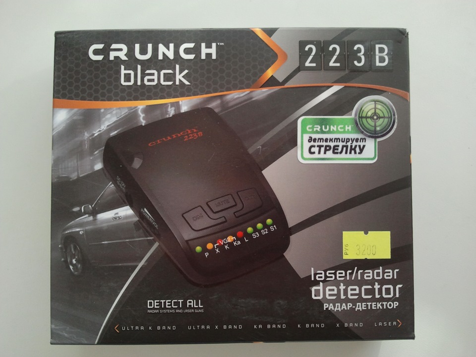 Радар-детектор Crunch 223B — Renault Logan (1G), 1,6 л, 2010 года | электроника | DRIVE2