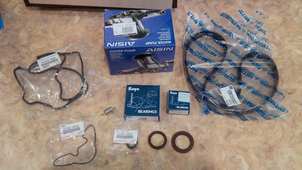 Расходники для замена ремня ГРМ, и оригинальные коврики в салон мне ...