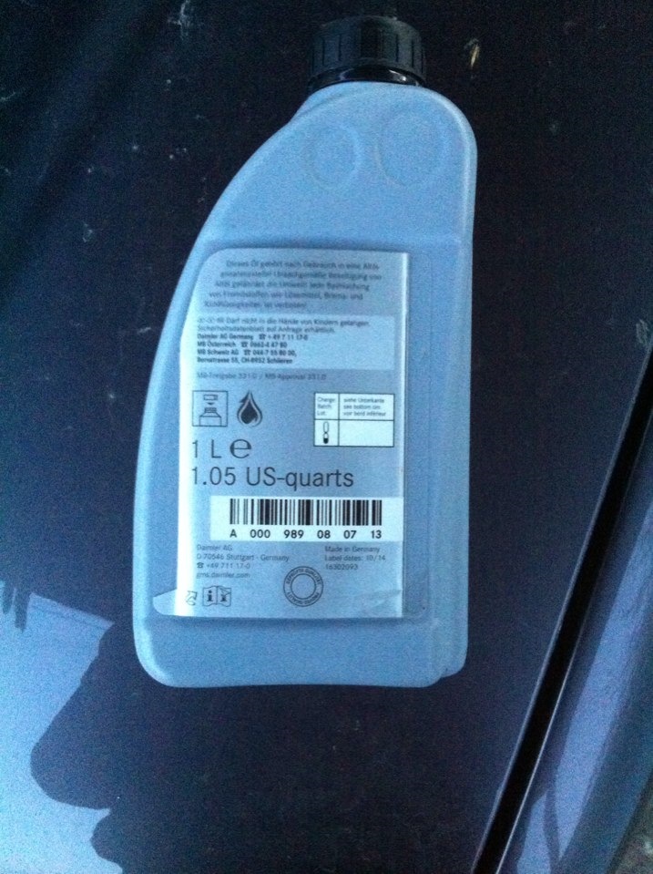 A000989080713 Жидкость тормозная 1л Mercedes | Запчасти на DRIVE2