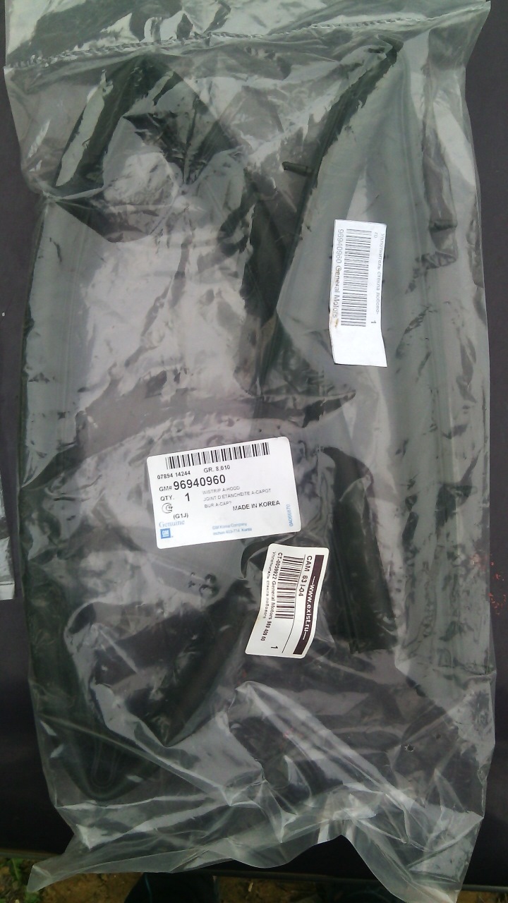 96940960 Уплотнитель водосточной панели капота GM | Запчасти на DRIVE2