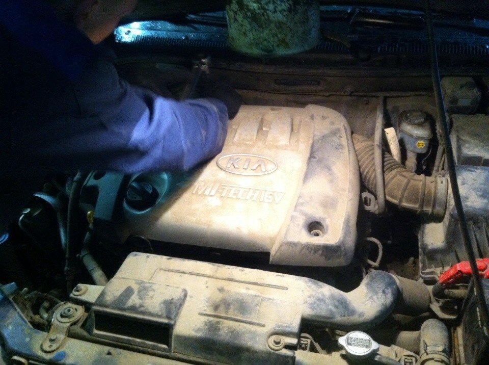 #5 Замена прокладки клапанной крышки. — KIA Spectra, 1,6 л, 2006 года ...