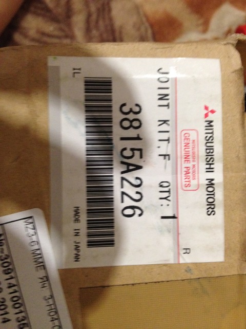 3815A226 ШРУС ПЕРЕДНЕЙ ПОЛУОСИ, ВНУТР, КОМПЛЕКТ Mitsubishi | Запчасти ...