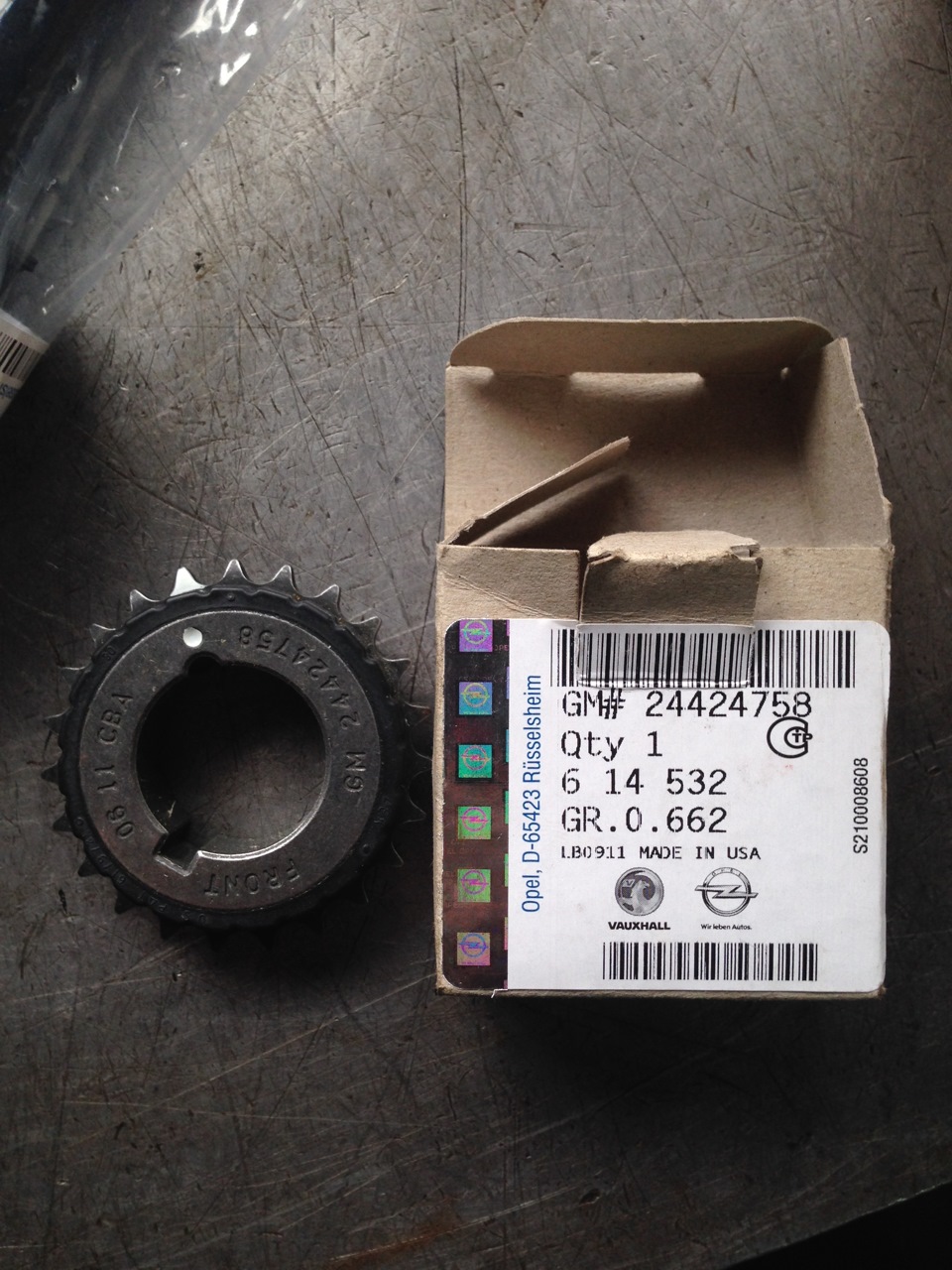 24424758 Шестерня коленвала GM | Запчасти на DRIVE2