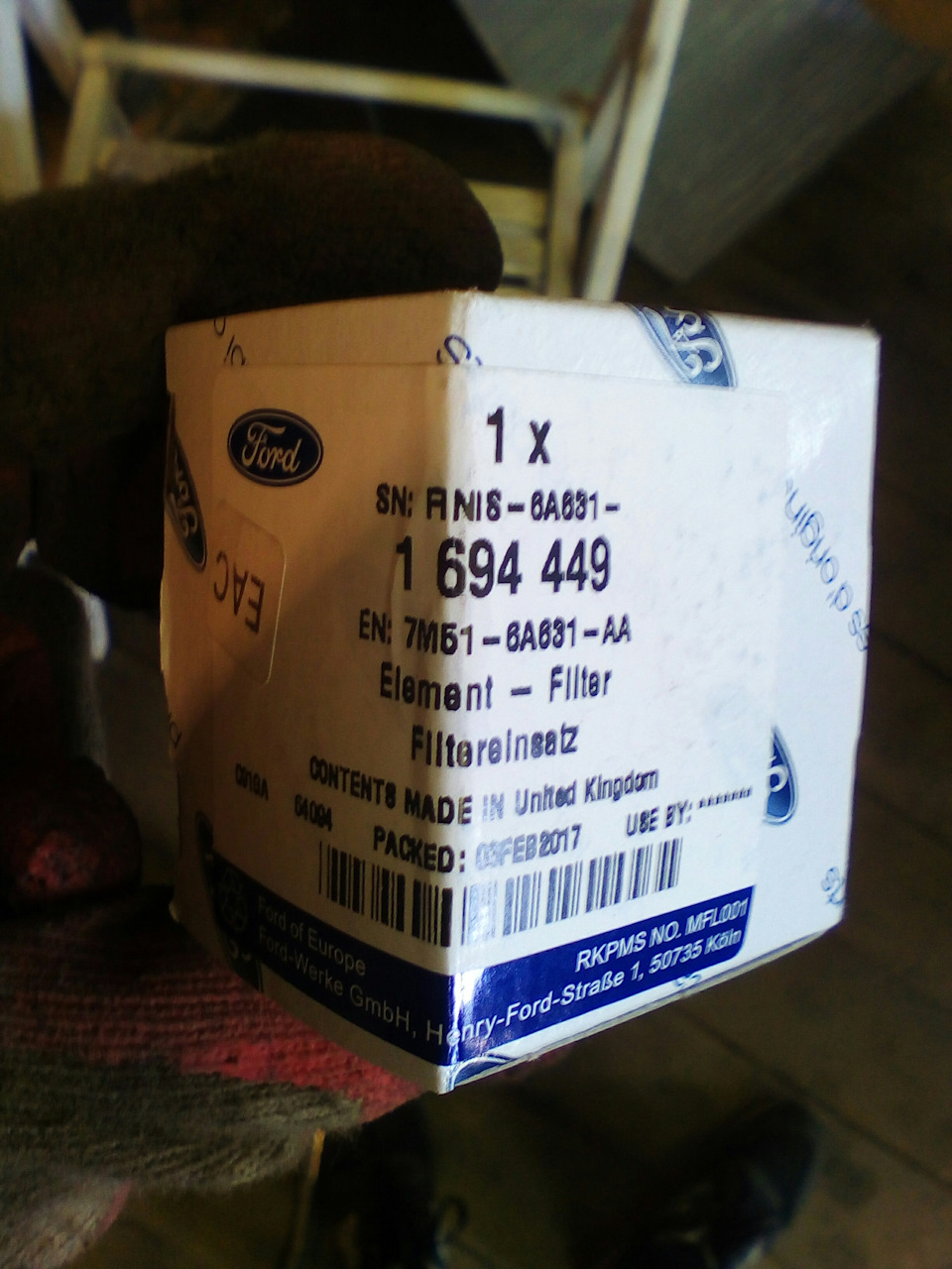 1694449 Фильтр вентиляции картерных газов (поролон) Ford | Запчасти на ...