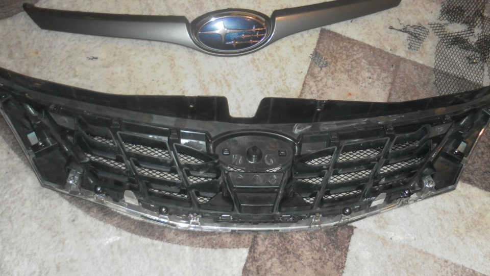 Стайлинг ришотки радиатора — Subaru Impreza (GE/GH), 1,5 л, 2009 года ...