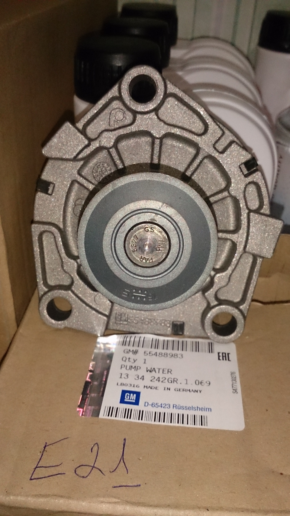 55488983 Насос охлаждающей жидкости GM | Запчасти на DRIVE2