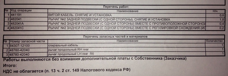 Гарантийное обслуживание — Toyota RAV4 (IV), 2 л, 2014 года | визит на ...