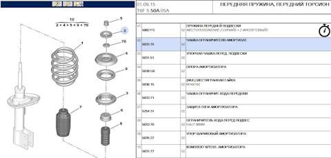 5038G0 Комплект опоры амортизатора Peugeot Citroen | Запчасти на DRIVE2
