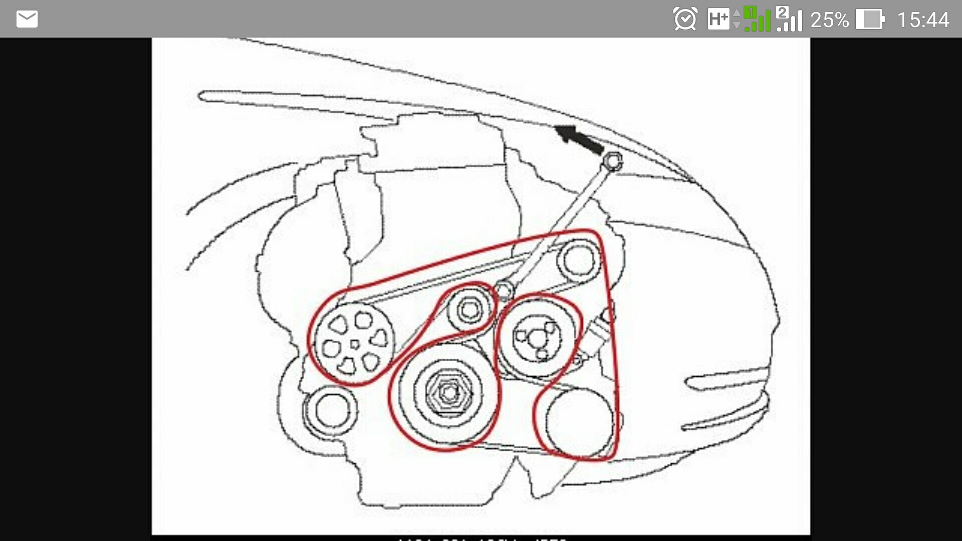Ремень навесного — Honda Civic 4D (8G), 1,8 л, 2007 года | своими ...