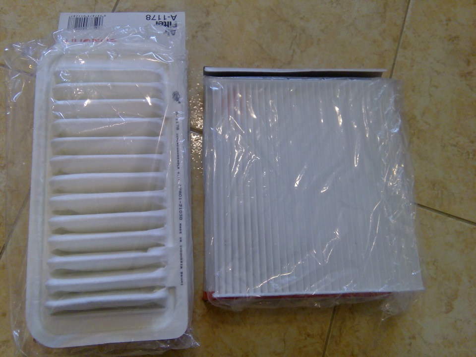 SAKURA:фильтр воздушный А-1178, фильтр салона СА-3301 — Toyota ist (1G ...