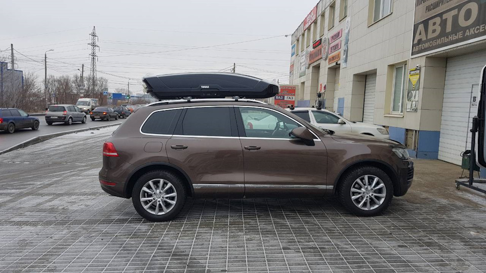 Багажник + бокс. — Volkswagen Touareg (2G), 3,6 л, 2010 года | другое ...