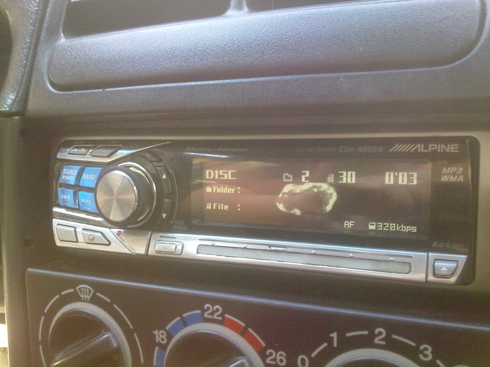 Alpine 9855 монохромный экран))) обновка — Lada 21124, 1,6 л, 2008 года ...