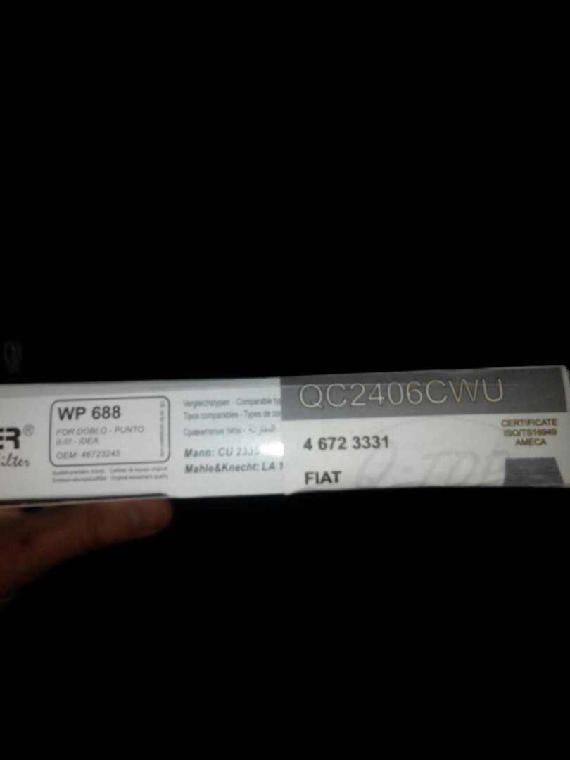 46723331 Фильтр салона FIAT ALFA LANCIA | Запчасти на DRIVE2