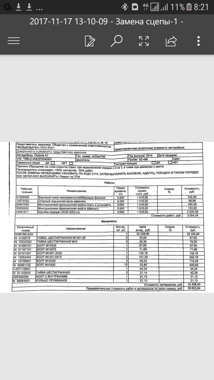 Замена сцепления по куланцу — Skoda Octavia A7 Mk3, 1,4 л, 2014 года ...
