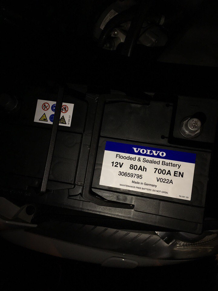 30659795 Стартерная аккумуляторная батарея Volvo | Запчасти на DRIVE2