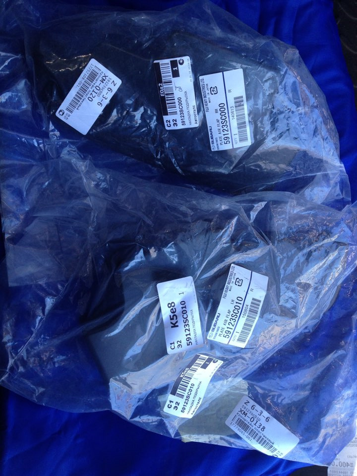 Номера передних аэро дефлекторов на подкрылках — Subaru Forester (SH ...