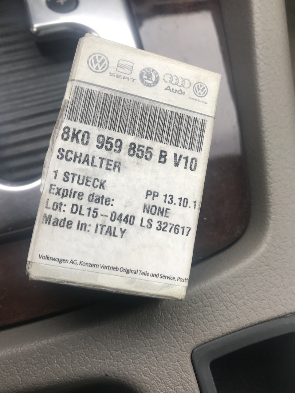 8K0959855BV10 Выключатель электрос VAG | Запчасти на DRIVE2