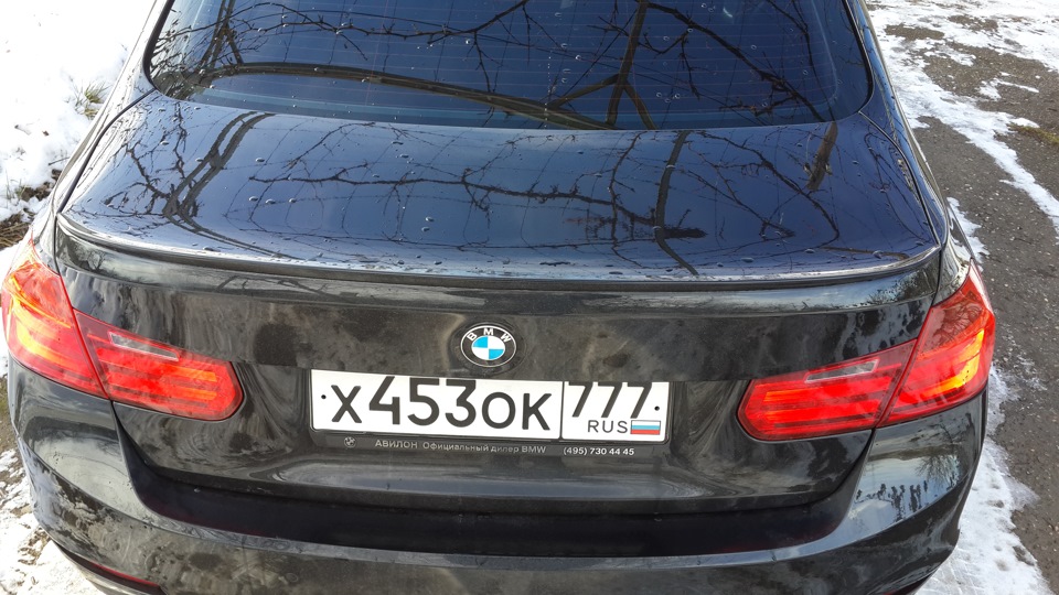 Покраска и установка спойлера — BMW 3 series (F30), 1,6 л, 2014 года ...