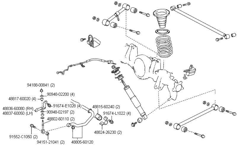4880260110 Тяга стабилизатора задняя TOYOTA LEXUS | Запчасти на DRIVE2
