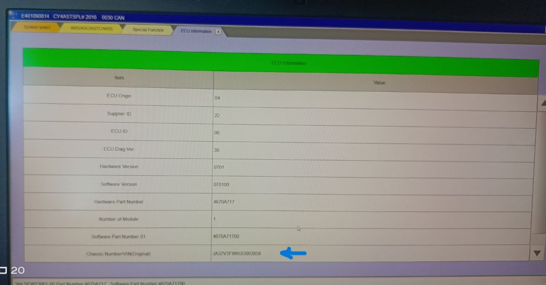 Как изменить номер шасси системы ESP — Mitsubishi Lancer X, 2 л, 2007 ...