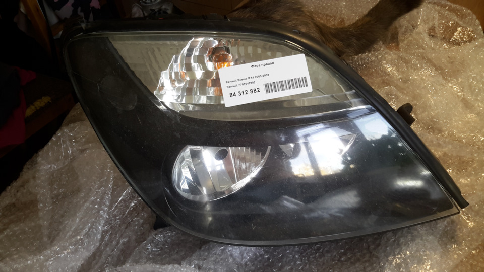 Затуманенный взор… (правая фара) — Renault Scenic RX4, 2 л, 2001 года ...