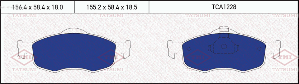 TCA1228 Колодки тормозные дисковые передние Tatsumi | Запчасти на DRIVE2