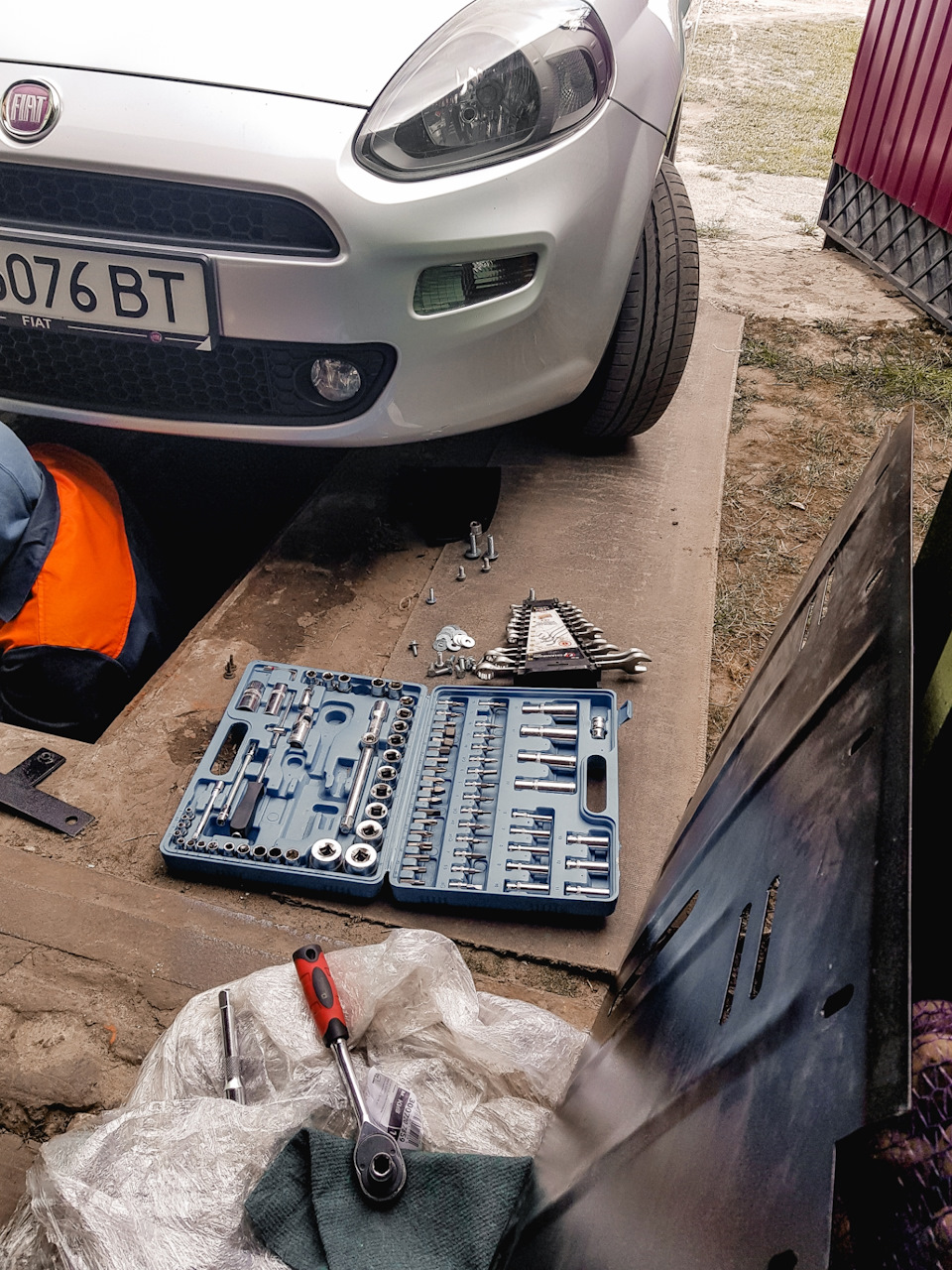 Защита двигателя — Fiat Punto Evo 1 4 л 2012 года просто так Drive2