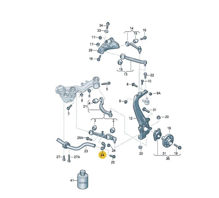Стойки стабилизатора, и малые сайлентблоки продольных рычагов. — Audi ...
