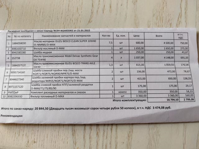 запись восемнадцатая, ТОшечная и разнотехническая — Isuzu D-Max (3G), 3 ...